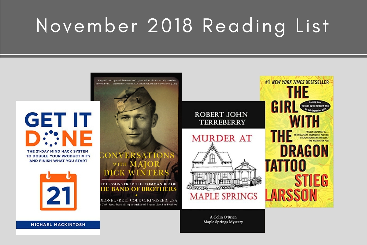 November 2018 Reading List | Tubarks - The Musings of Stan Skrabut